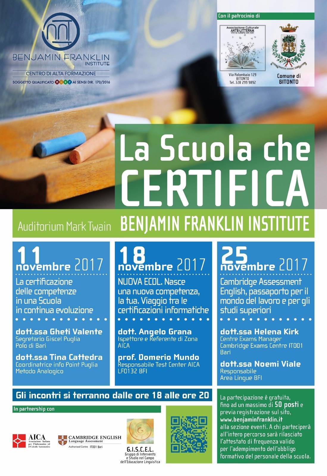 LA SCUOLA CHE CERTIFICA - Benjamin Franklin Institute